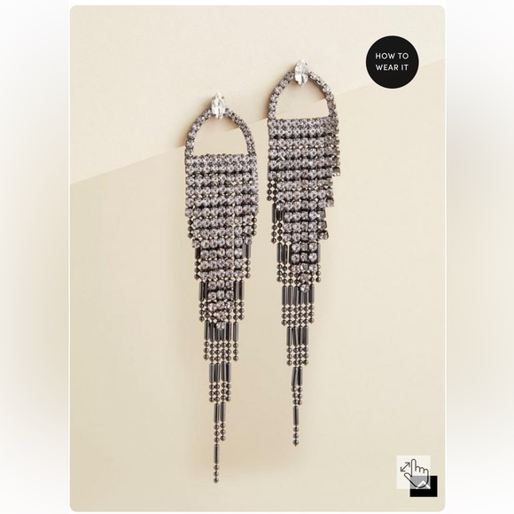 torrid | Jewelry | Nwt Torrid Rhinestone Fringe Statement Earrings ...